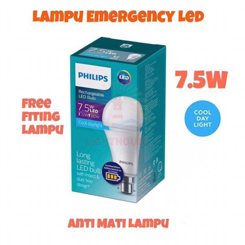Jual LAMPU PHILIPS EMERGENCY LED 7,5 WATT/ LAMPU EMERGENCY | Shopee ...