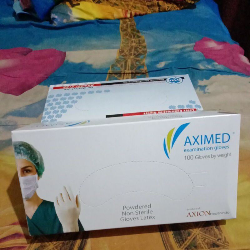 Jual Sarung tangan LATEX AXIMED Powdered isi 100 | Shopee Indonesia