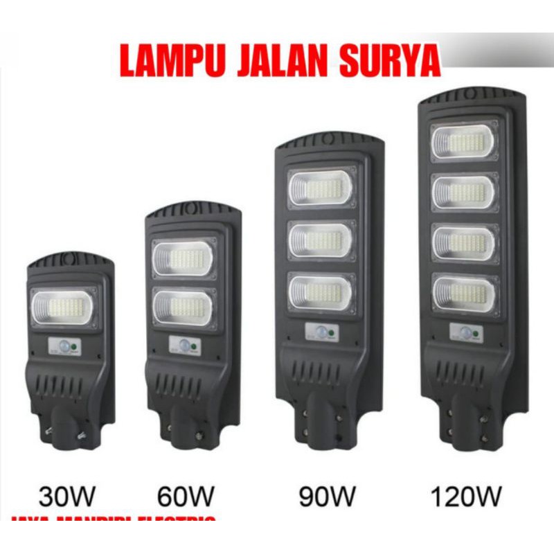 Jual lampu jalan led solar sel panel surya 120w 120 watt lampu pju ...