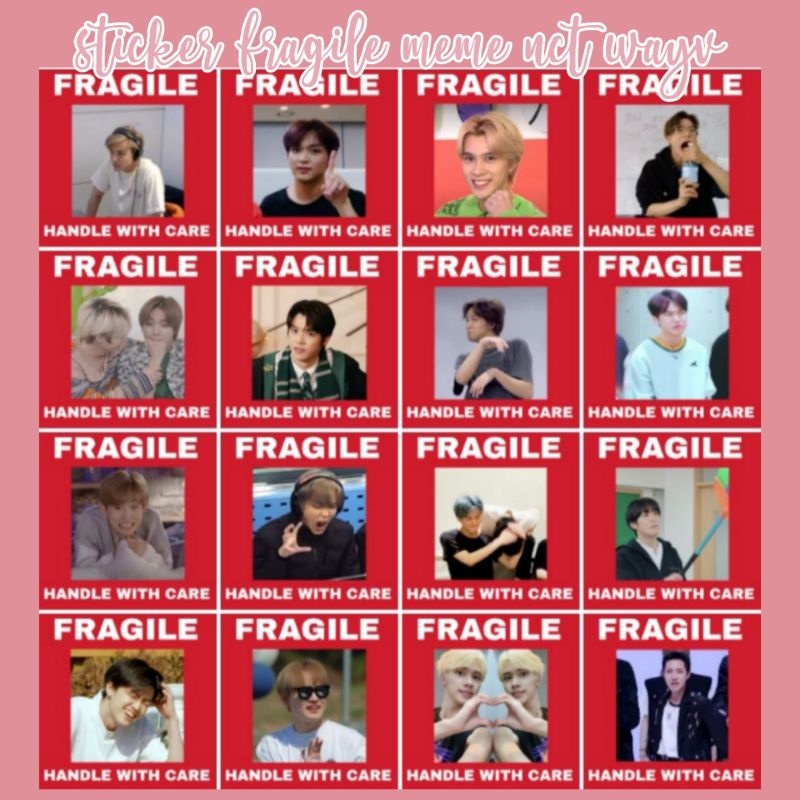 Jual [READY] 50PCS STICKER FRAGILE MEME LUCU NCT WAYV KPOP | Shopee ...
