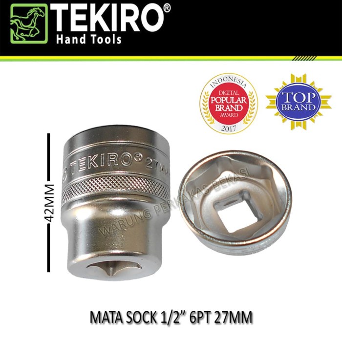 Jual Tekiro Mata Sock Socket Sok 1/2" 6PT Ukuran 27 Mm 27mm | Shopee Indonesia