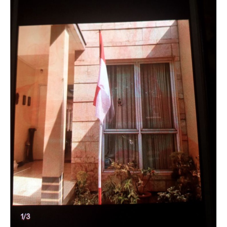 Jual Tiang Bendera Besi Galvanis plus Bendera Premium Katun Paket ...