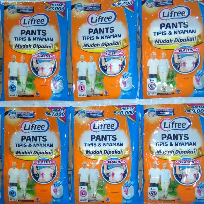 Jual Popok Dewasa Lifree M L XL Tipe Celana | Shopee Indonesia