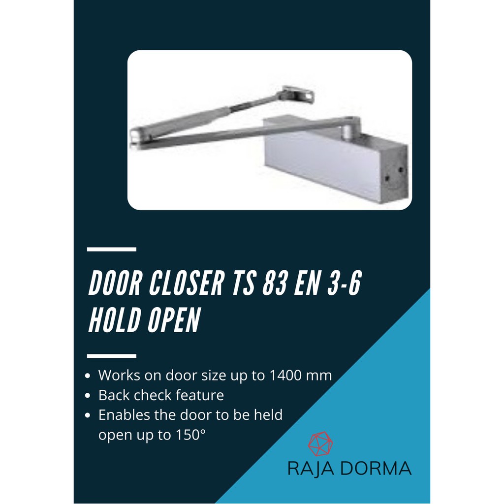 Jual Dorma Door Closer TS83 EN3-6 HO dormakaba TS 83 EN 3-6 Hold Open ...