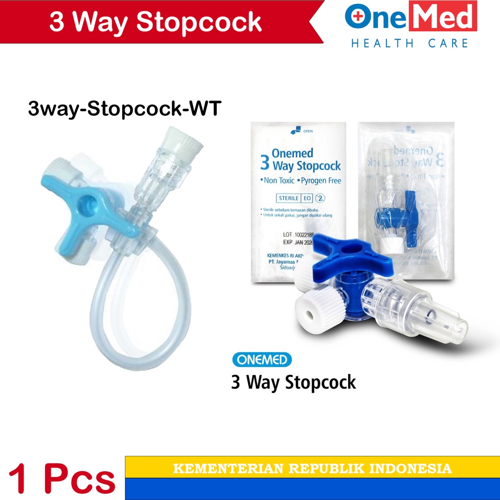 Jual OneMed 3 Three Way Stopcock Biasa & OneMed 3 Three Way Stopcock with tube | Shopee Indonesia