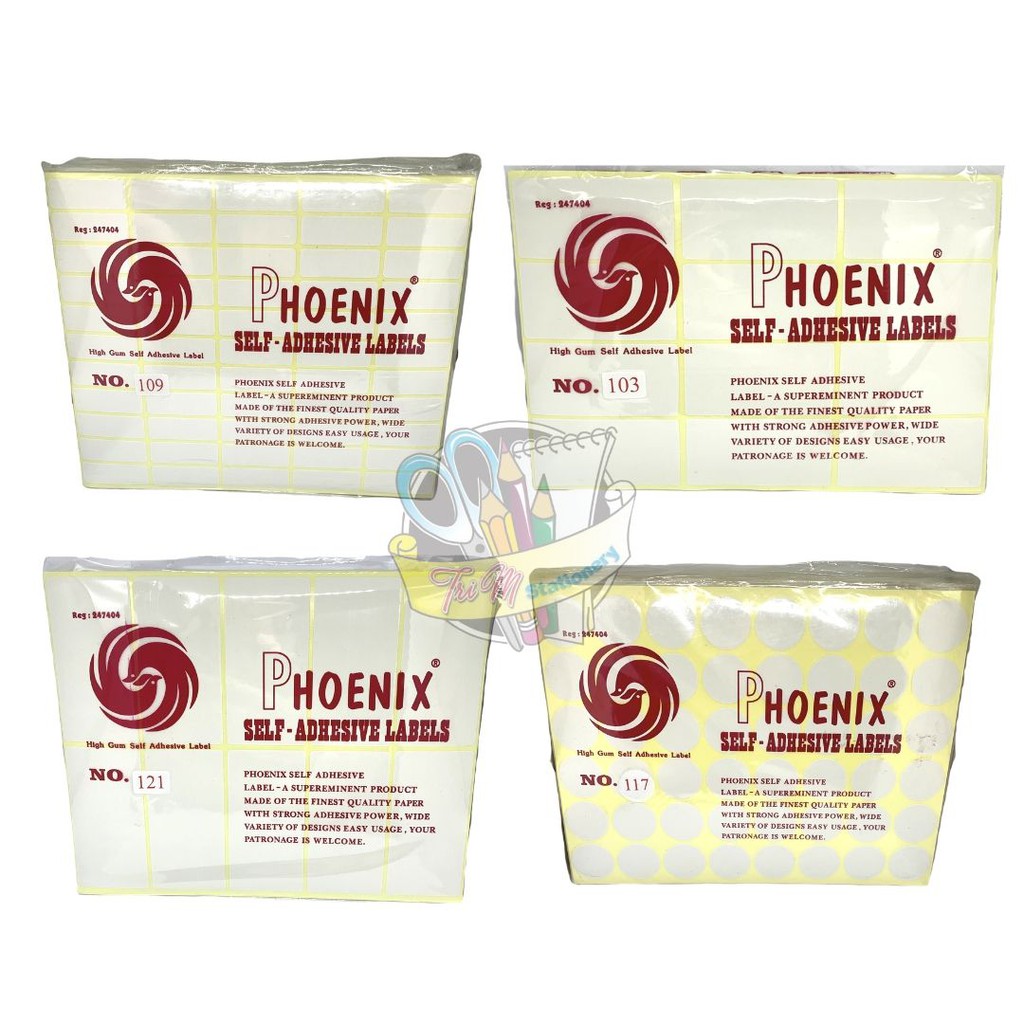 Jual Phoenix Self-Adhesive Labels / Sticker Label Putih No. 99-135 ...
