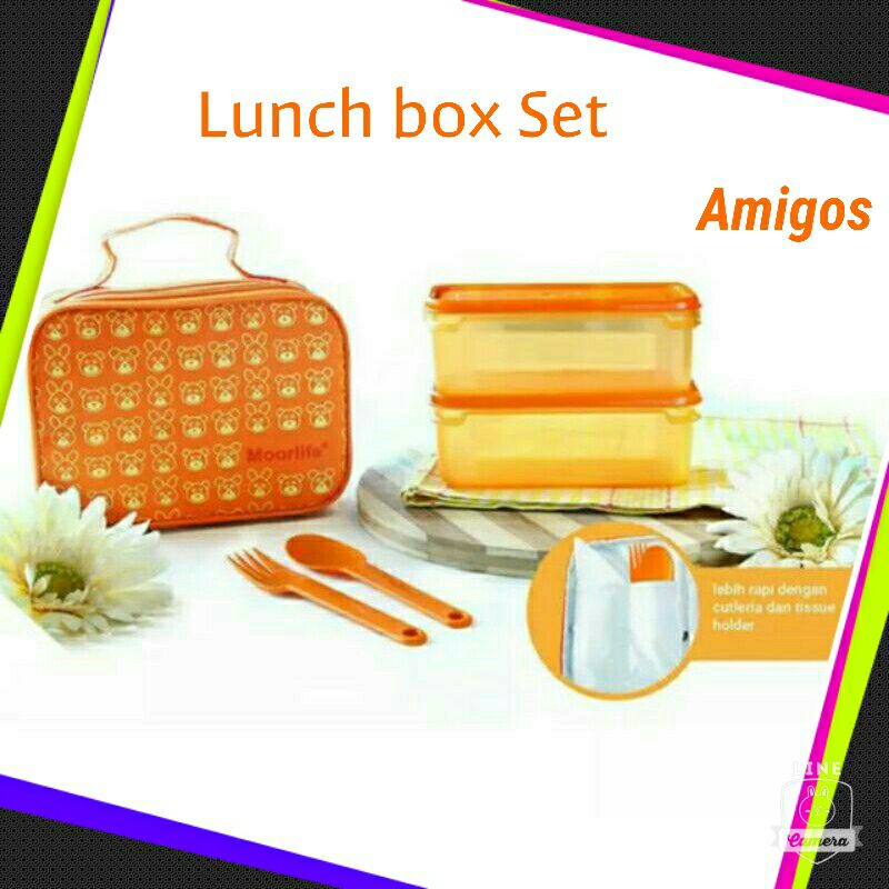 Jual kado/Set Bekal Simpel dan Praktis/Lunch box + cutleria/tersedia ...