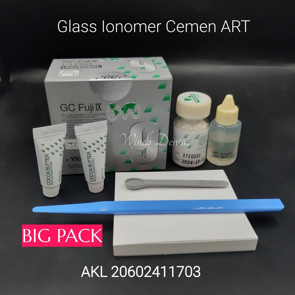 Jual DENTAL GLASS IONOMER CEMENT AKL GC FUJI IX 1-1 UNIVERSAL ART / GIC FUJI 9 BIG PACK | Shopee ...