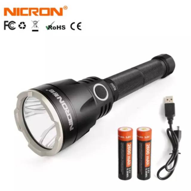 Jual NICRON | B200 | USB Super Lighting Regcharable Tactical FlashLight ...