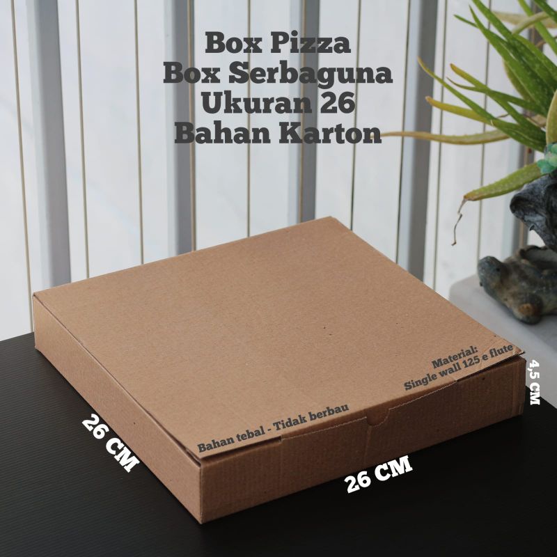 Jual KOTAK PIZZA KARTON POLOS 25,5x25,5x4CM (PEMBELIAN PER 50 PCS ...