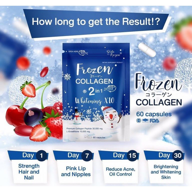 Jual FROZEN COLLAGEN ORIGINAL 1 PACK 60 CAPSUL | Shopee Indonesia