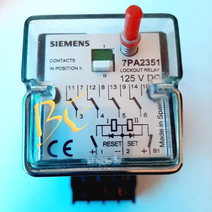Jual 7PA2351 LOCKOUT RELAY 125VDC SIEMENS INCLUDE SOCKET DIN RAILL last ...