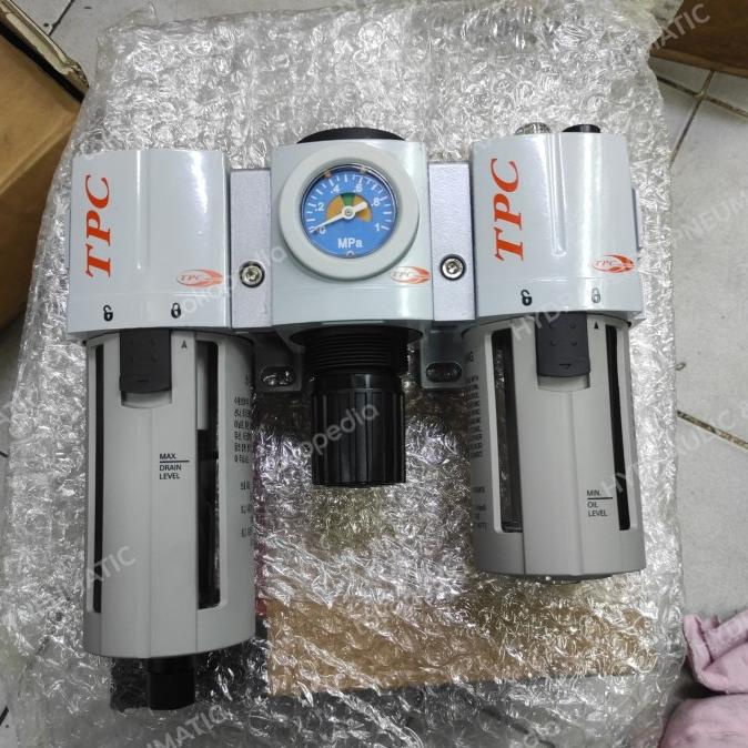 Jual TPC PC4-04DG Air Filter Regulator Lubricator Pneumatic TPC Auto drain hydraul11 Ayo Beli ...