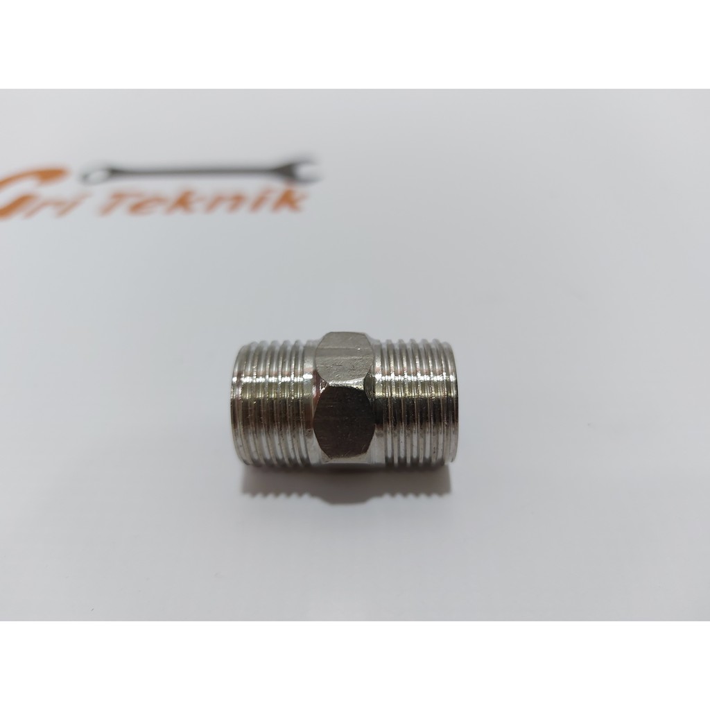 Jual 1/2" X 1/2" !!! DOUBLE NIPPLE DRAT LUAR STAINLESS 201 1/2" X 1/2 ...