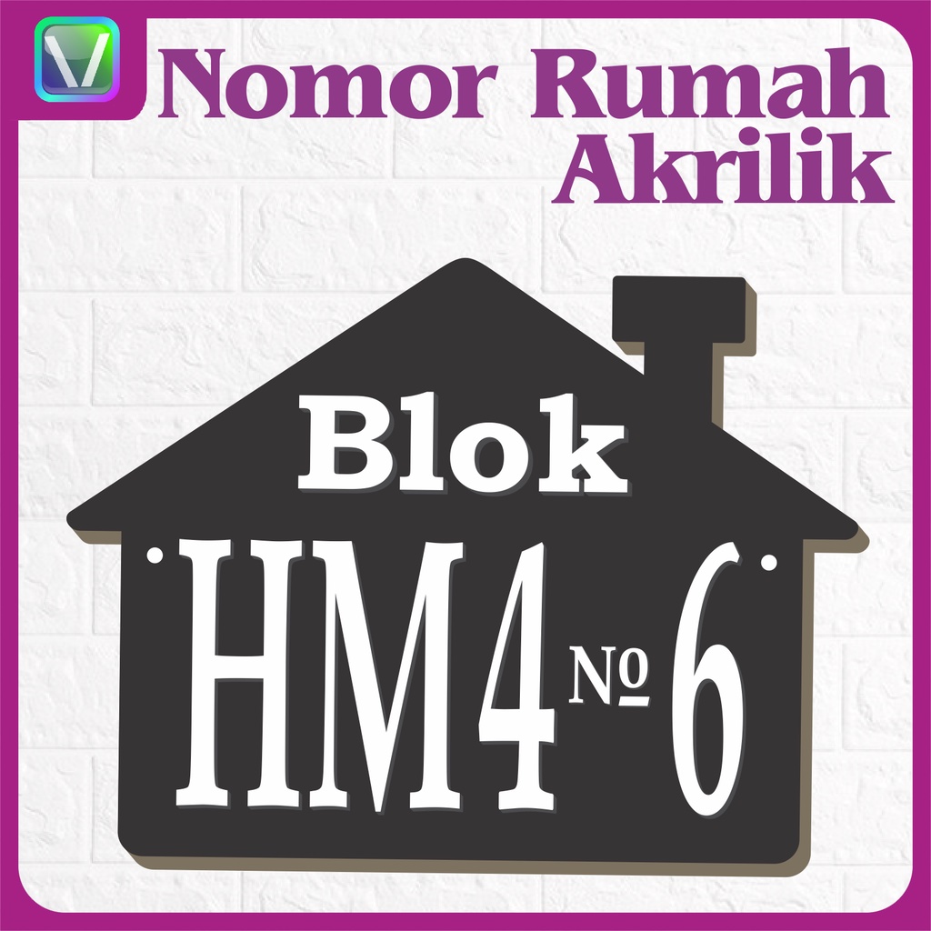 Jual PLANG NOMOR RUMAH AKRILIK MURAH/PAPAN BLOK RUMAH | Shopee Indonesia