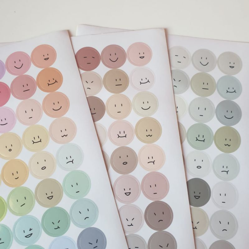 Jual EMOTICON SMILEY FACE CIRCLE STICKER DIY / SCRAPBOOK (S009 ...