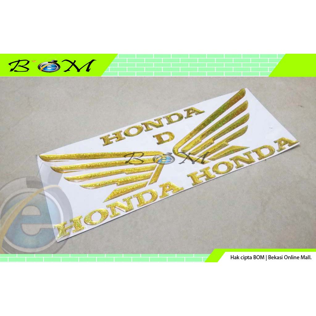 Jual emblem logo lambang honda sayap gold emas mas glitter | Shopee ...