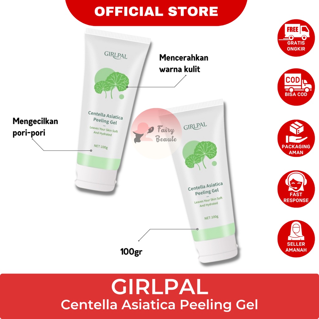 Jual GIRLPAL Centella Asiatica Peeling Gel 100g Facial Glowing Blackhead Cleaner Body ...