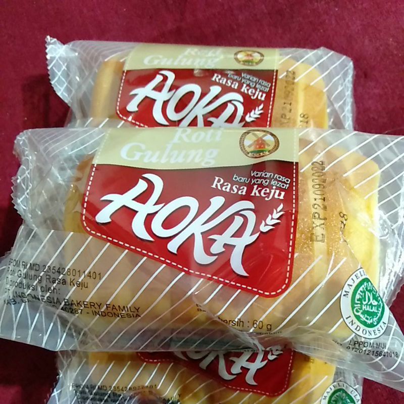 Jual [60 gram] aoka roti gulung | Shopee Indonesia