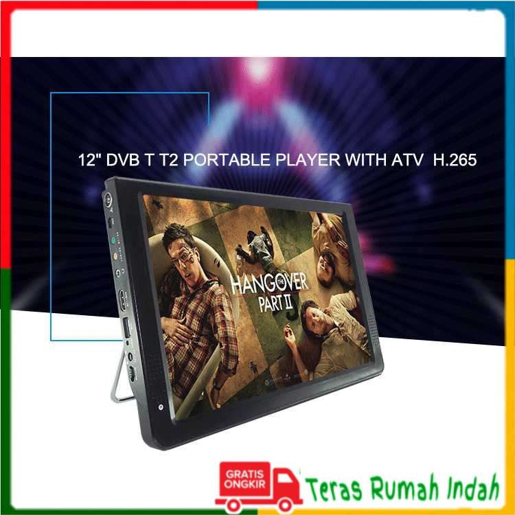 Jual Portable TV Monitor Rechargeable Digital dan Analog 10-12 Inch ...