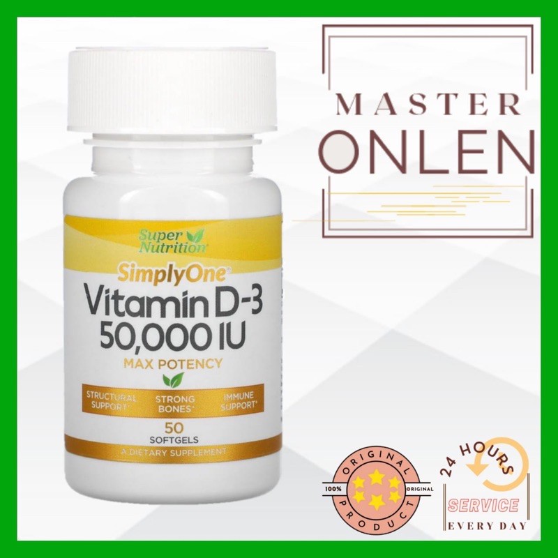 Jual Vitamin D3 50000 iu 50 softgels Simply One Vitamin D-3 50000iu ...