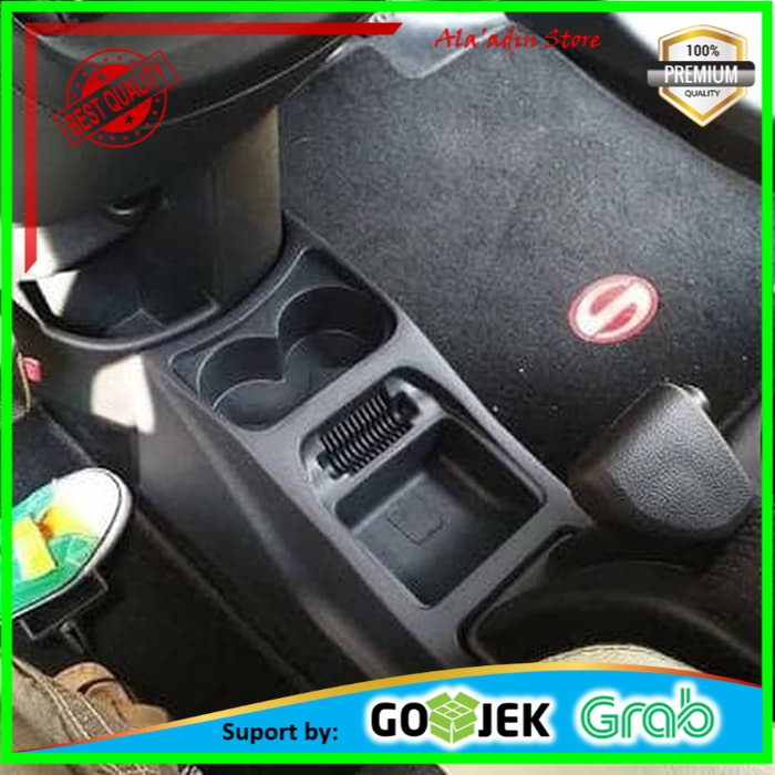 Jual Console Box Sigra Calya Hitam Bahan Premium Lengkap Dengan Baut ...