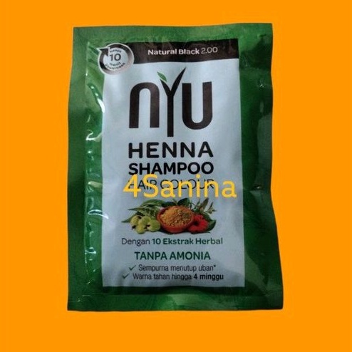 Jual Shampoo Nyu henna Natural Black / Nyu shampoo henna / Nyu Shampo ...