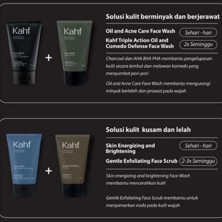 Jual Kahf Face Wash dan Face Scrub All Variant | Kahf Face Wash Skin ...