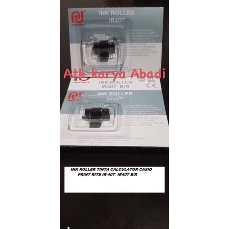 Jual INK ROLLER TINTA CALCULATOR CASIO PRINT RITE IR-40T IR40T B/R 100% ...