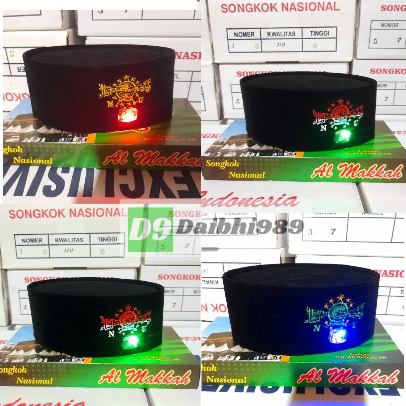Jual Peci LED / Peci Hitam LED / Peci Songkok NU LED / Peci NU Bordir ...
