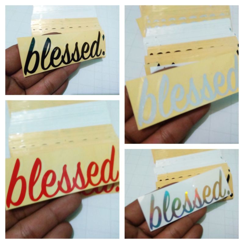 Jual STIKER CUTTING STICKER TULISAN BLESSED | Shopee Indonesia