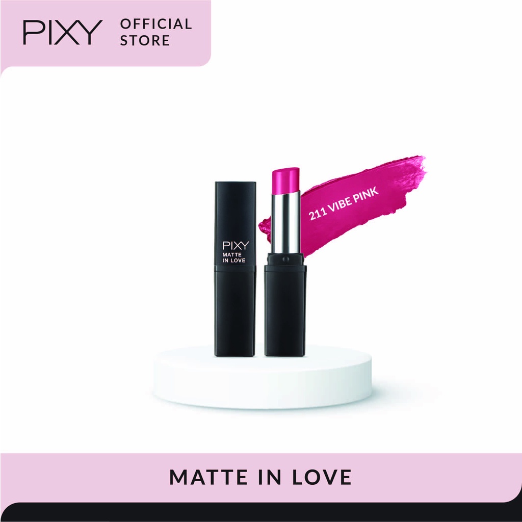 Jual PIXY Lipstick Matte In Love 211 Vibe Pink | Shopee Indonesia