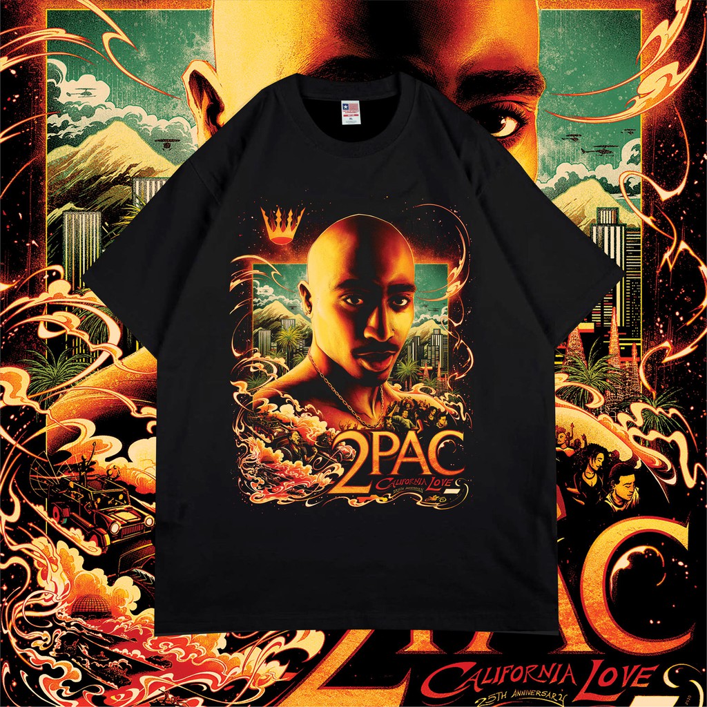 Jual TUPAC FIRE 2PAC VINTAGE BOOTLEG - PREMIUM KAOS | Shopee Indonesia