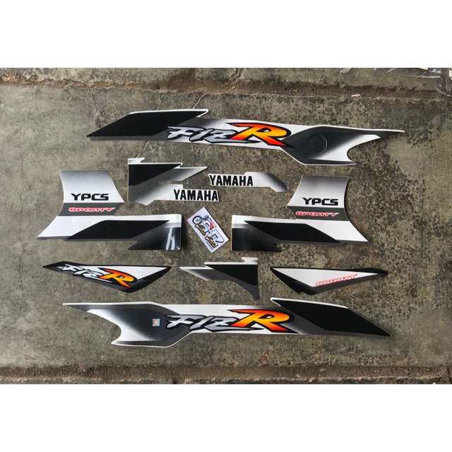 Jual Sticker striping yamaha fiz R f1z r tahun 2001 hitam putih fullset ...