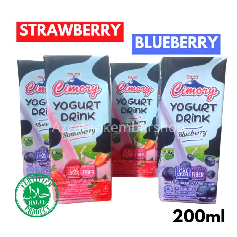 Jual Cimory Yogurt Drink 200ml Kotak Yoghurt Blueberry Strawberry Varian Lengkap | Shopee Indonesia