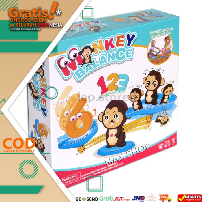 Jual Mainan Monkey Balance Math Toy Game Belajar Matematika Berhitung ...