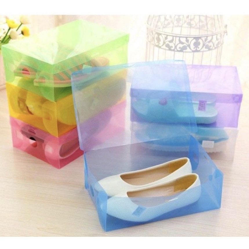 Jual Kotak / Rak Sepatu Transparan Solid Tempat Simpan Sepatu | Shopee ...