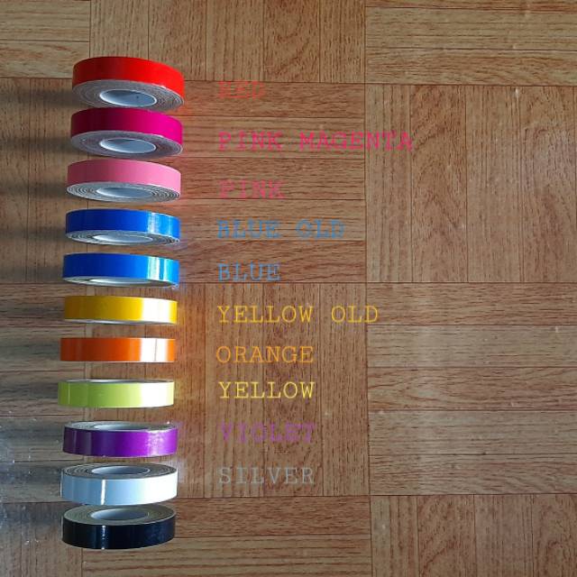 Jual Stiker motor / Stiker Lis Pelk / Sticker List Velg Polos Reflektif ...