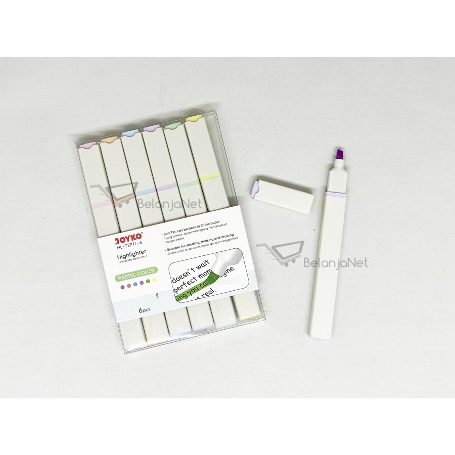 Jual Highlighter | Penanda Berwarna Joyko HL-72PTL-6 Pastel Color 6 ...