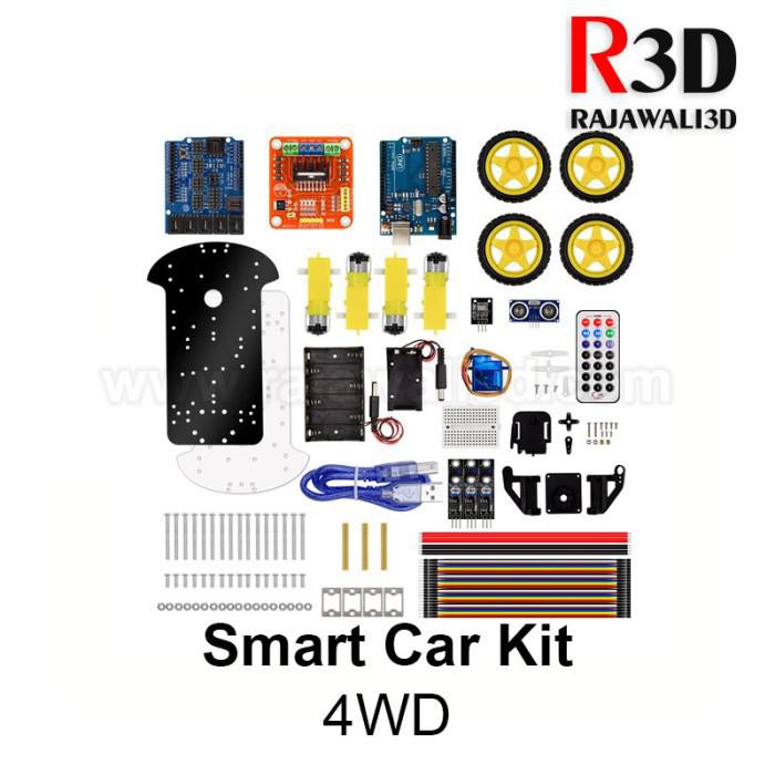 Jual Arduino Uno Smart Car 4WD Multi Function Project Proyek Mobil ...