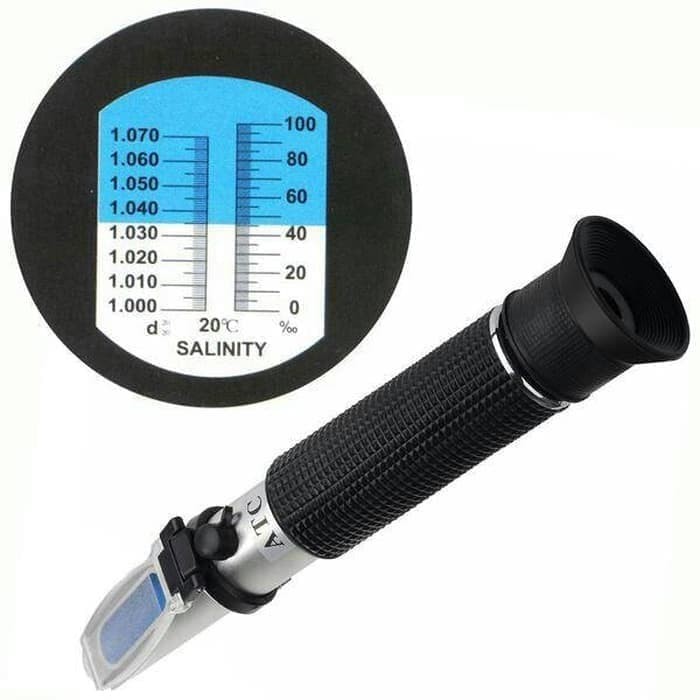 Jual Refractometer salt salinity 0-100% ukur kadar garam refraktometer ...