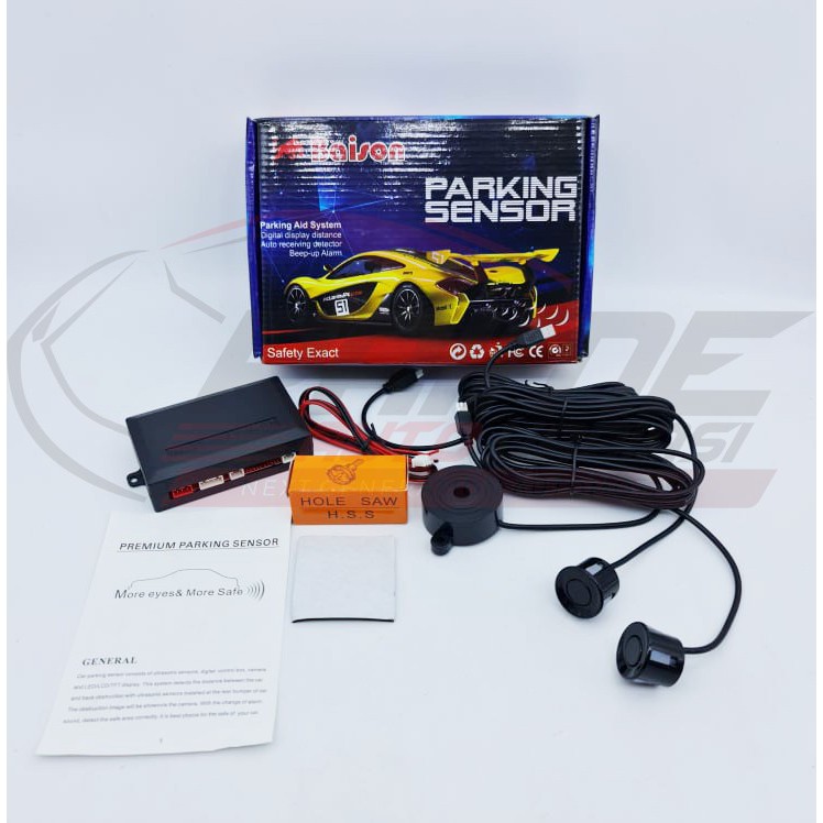 Jual Sensor Parkir Mobil Sensor Mundur Mobil 2 Titik Bunyi Beep - HITAM ...