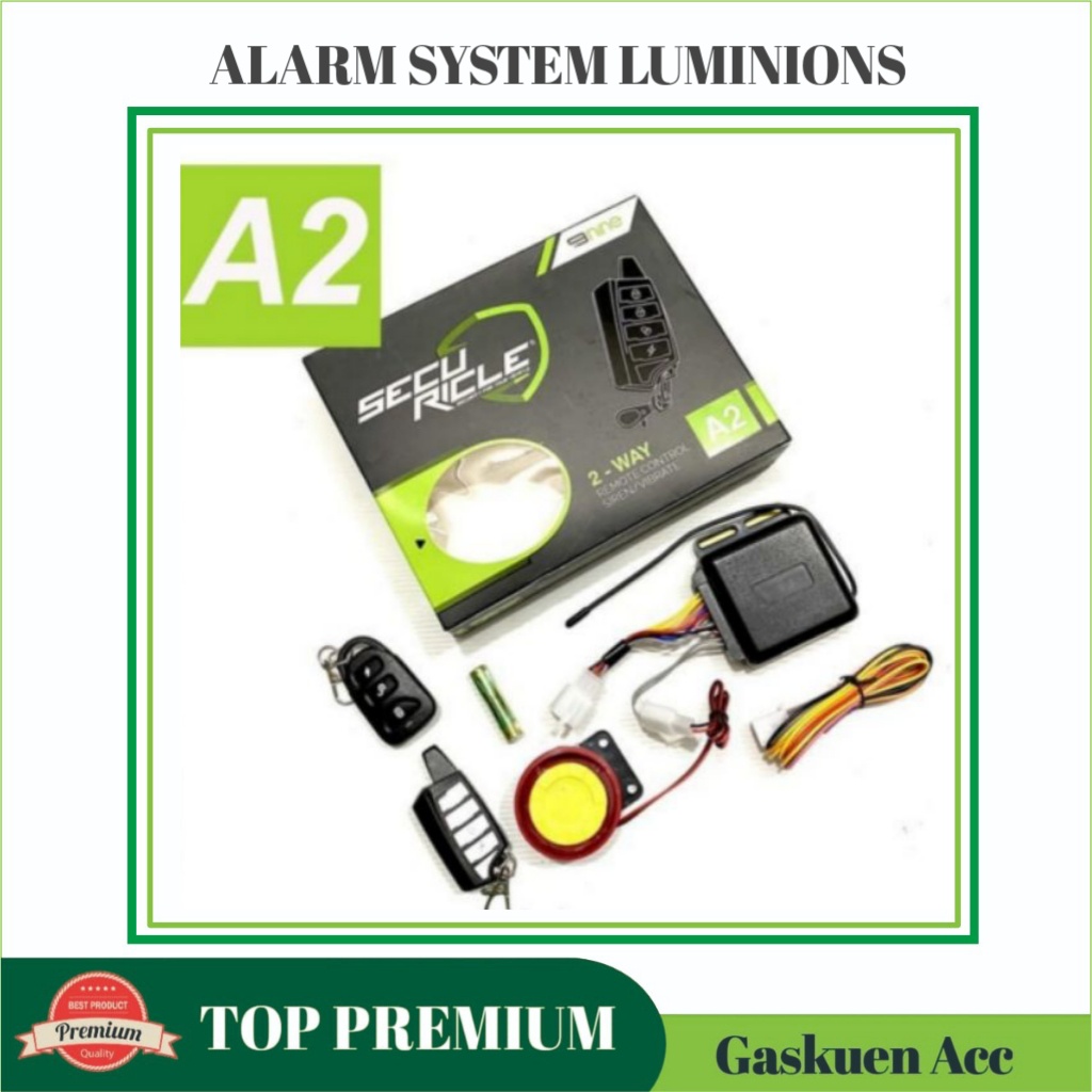 Jual Alarm Motor Nine Luminos A1 A2 Remote Universal Motor | Shopee Indonesia