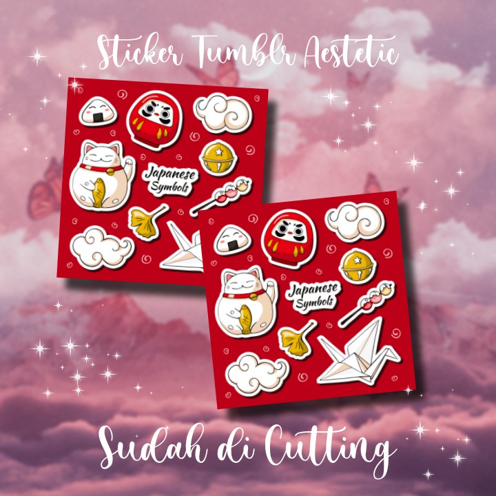 Jual Stiker Aesthetic Japanese Sticker Tumblr Aesthetic Symbols ...