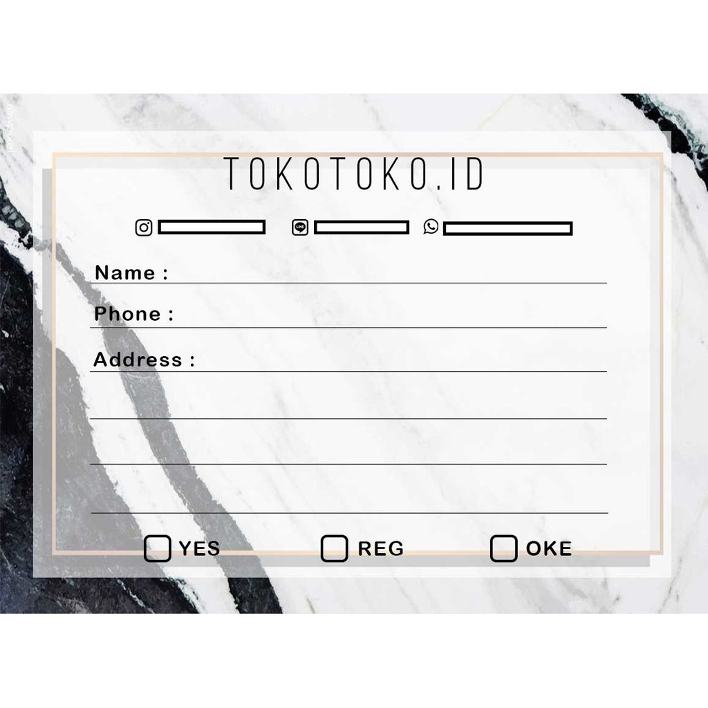 Jual Custom stiker alamat olshop untuk label pengiriman - custom label ...