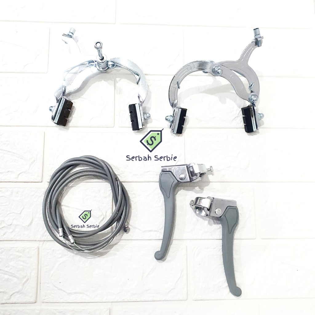 Jual REM U BRAKE SET U-BRAKE SEPEDA BMX ANAK MINI 12 16 18 20 24 26 JENGKI FULLSET KOMPLIT ABU ...
