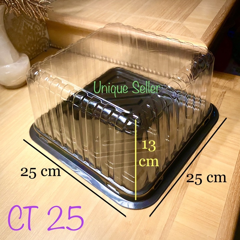 Jual [1-5 pcs] Mika Cake Tray 25 cm Tinggi 15 cm KOTAK / CT 25 KOTAK ...