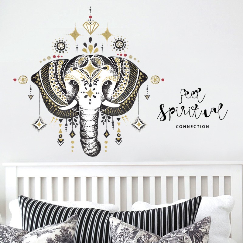 Jual Reliza Wall Sticker Elephant Head Gajah Classic Stiker Dinding LDR ...