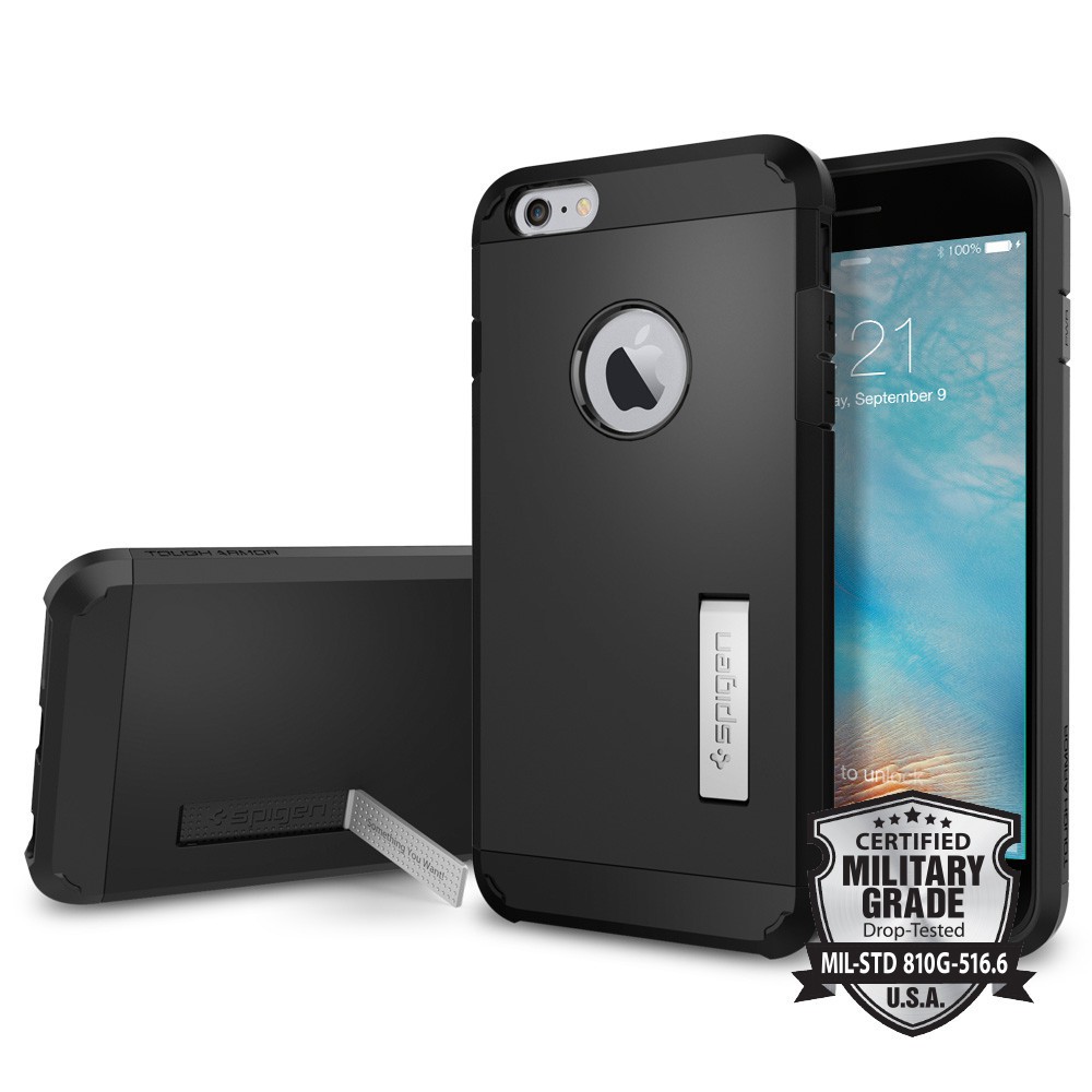 Jual Spigen iPhone 6 Plus - 6S Plus Case Tough Armor Casing - Black ...
