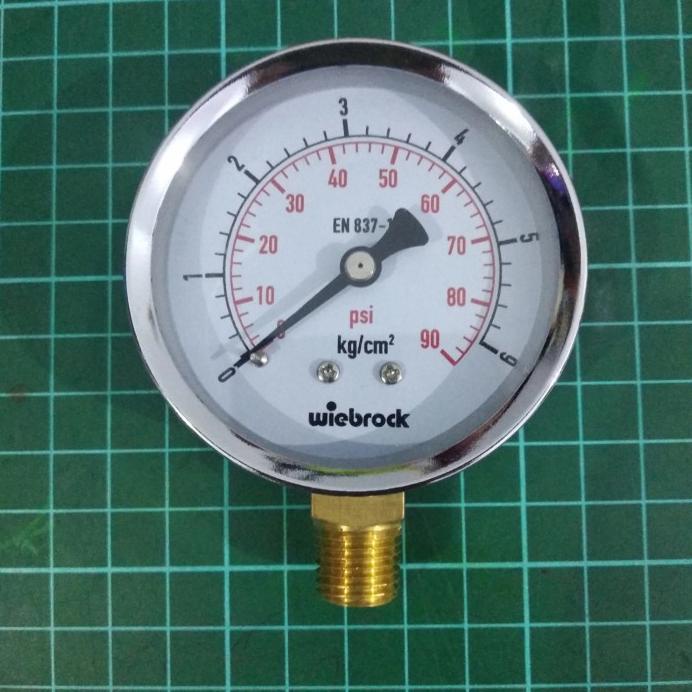 Jual Manometer Pressure Gauge 6 Kg/Cm2 6 Bar Setrika Uap Boiler Laundry ...